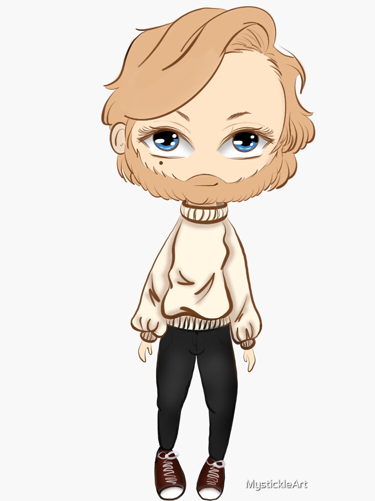 "Cozy Chibi Wan" Sticker for Sale by MystickleArt | Redbubble