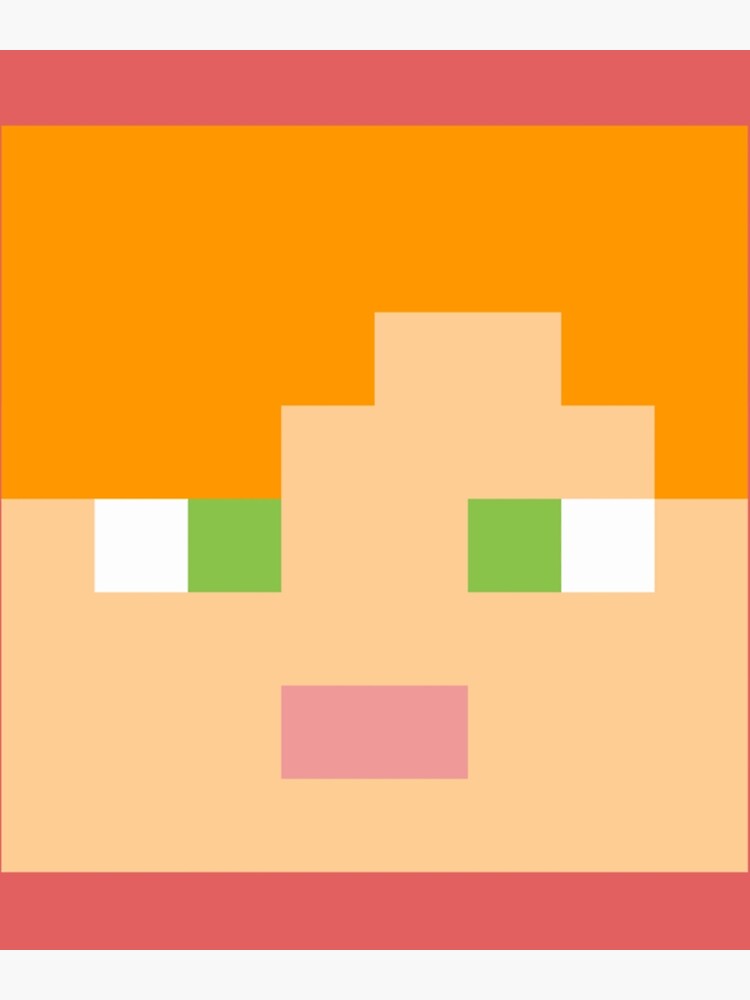 "Minecraft Alex Face" Poster for Sale by KylaBradtke | Redbubble
