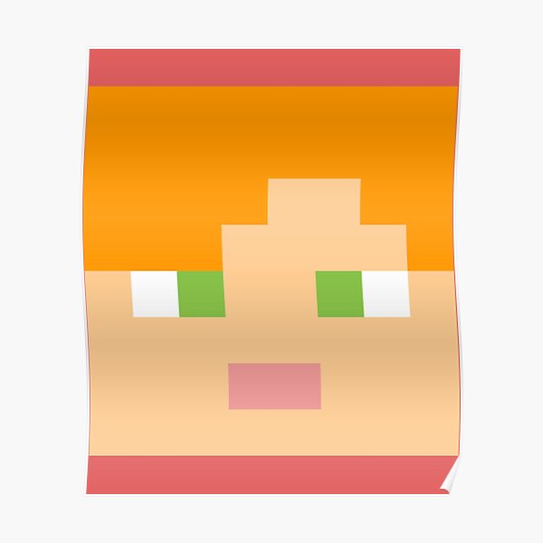 "Minecraft Alex Face" Poster for Sale by KylaBradtke | Redbubble