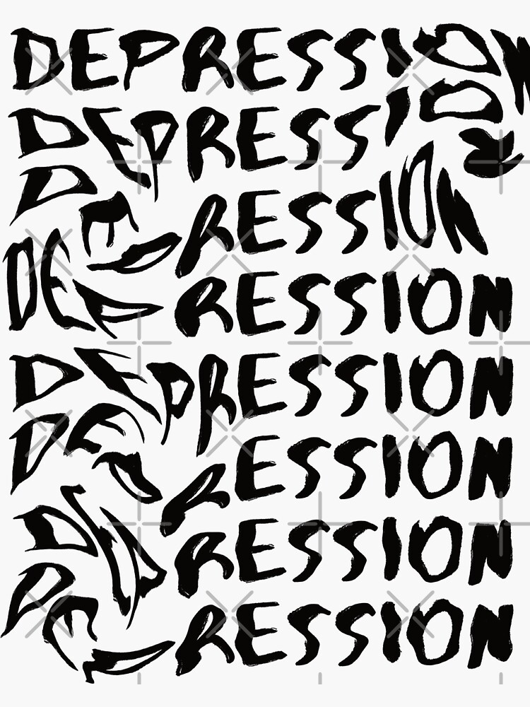 "DESTRUCTIVE TYPO" Sticker for Sale by NoonaluDesigns | Redbubble