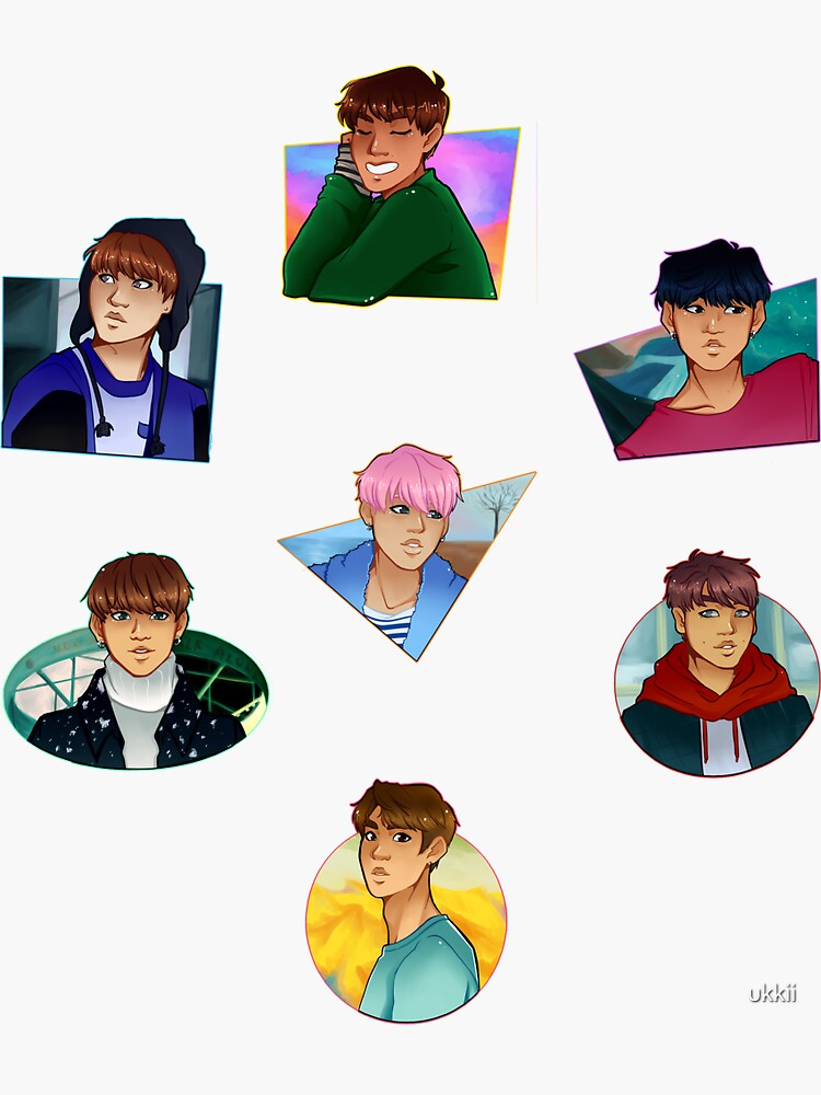 "BTS - Spring Day - Sticker set" Sticker by ukkii | Redbubble