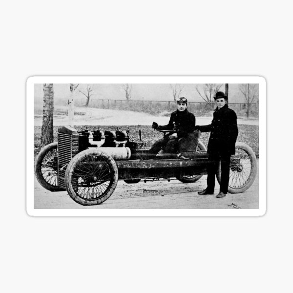 "Henry Ford Standing Next to His 1902 Ford 999 Race Car" Sticker for ...