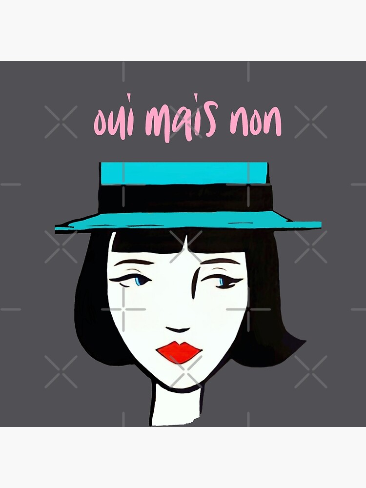 Oui Mais Non “ …Quote. Anime Style Girl Cartoon" Poster for Sale by ...