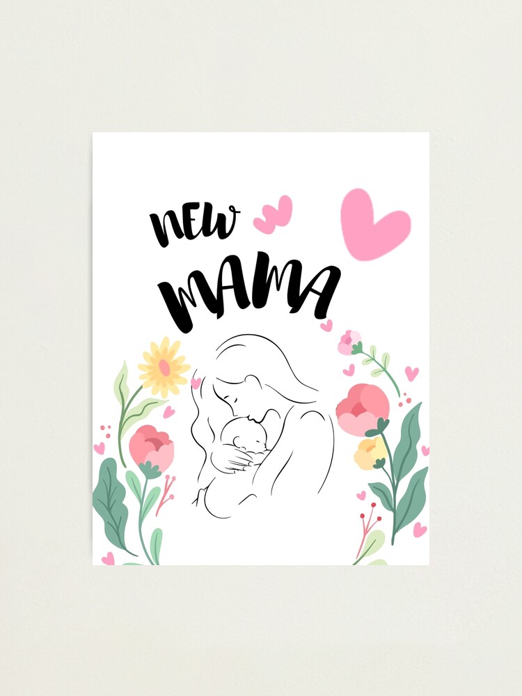 "New mama hearts and roses. Mama, new mama, new mother, for the mama ...