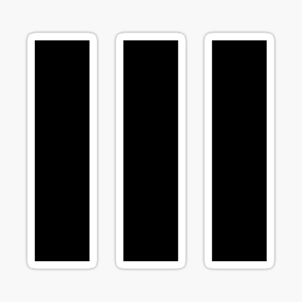 "three dashes of black" Sticker for Sale by badbug | Redbubble