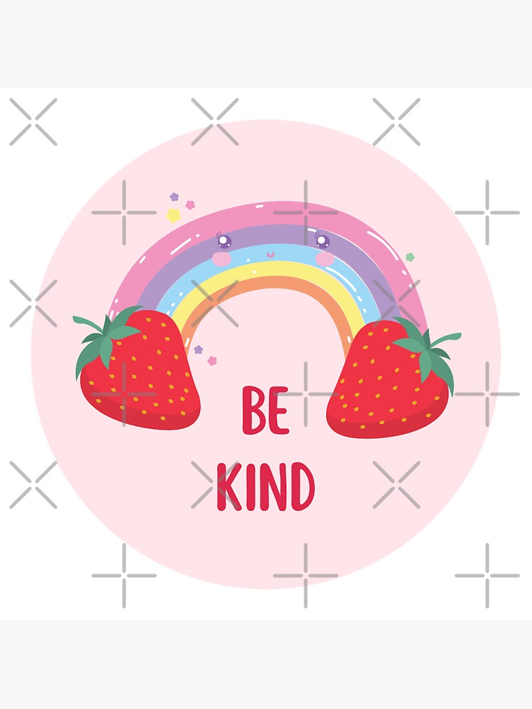 "Be kind - rainbow " Sticker for Sale by deenchiii | Redbubble