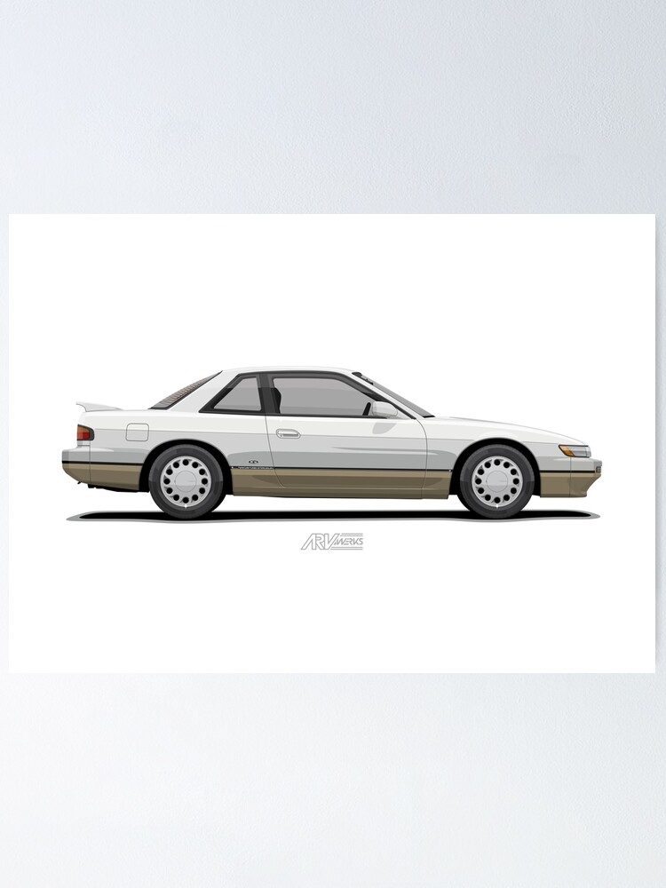 "Silvia S13 White Gold" Poster for Sale by ARVwerks | Redbubble