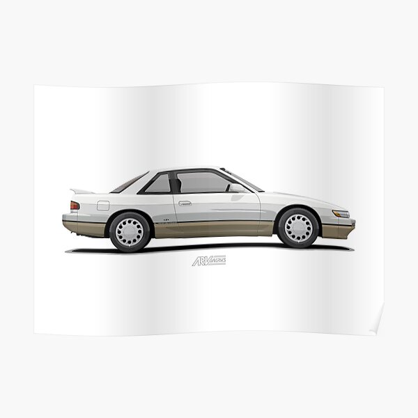 "Silvia S13 White Gold" Poster for Sale by ARVwerks | Redbubble