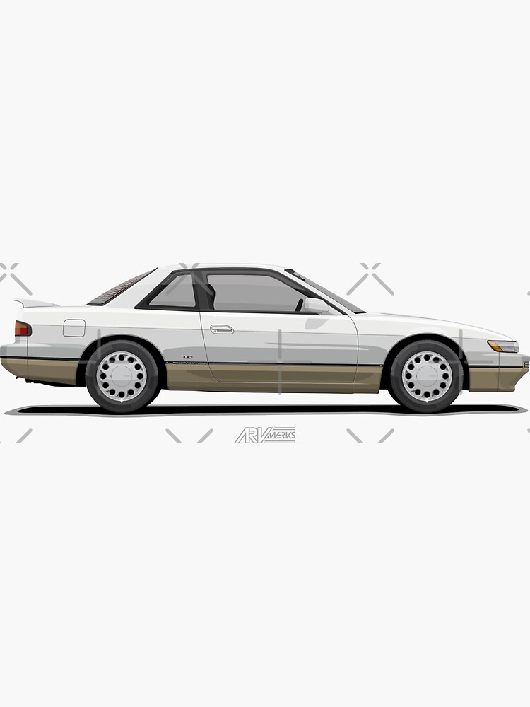 "Silvia S13 White Gold" Sticker for Sale by ARVwerks | Redbubble