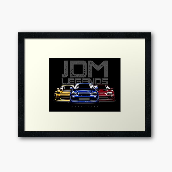 "JDM Legends" Framed Art Print for Sale by OlegMarkaryan | Redbubble
