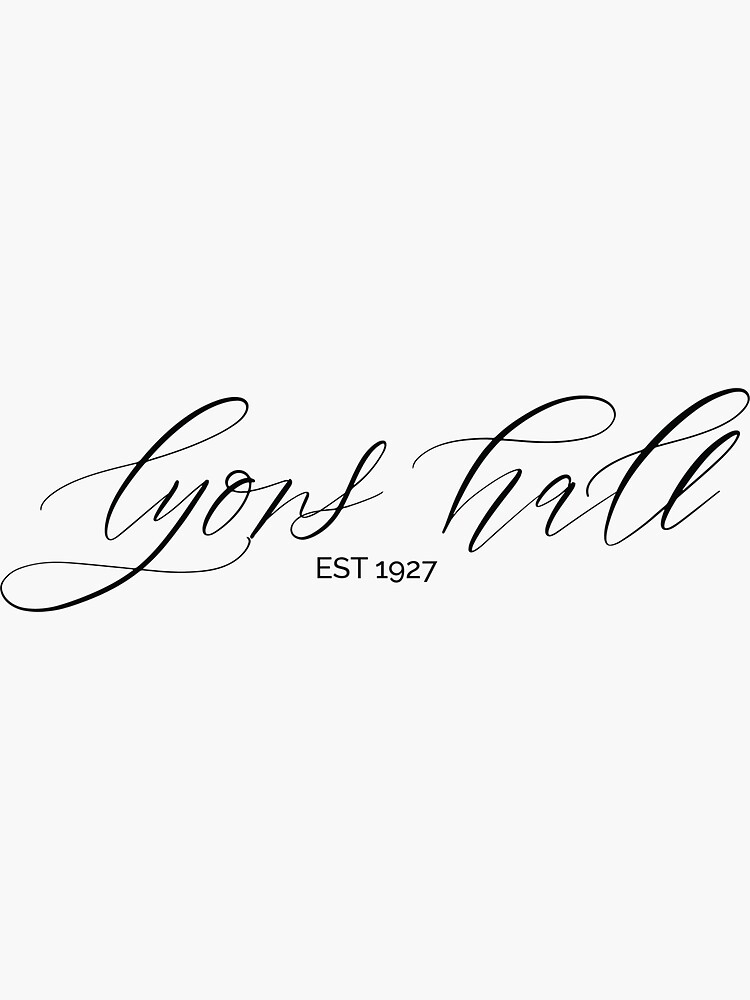 "Lyons Hall Script " Sticker for Sale by SayutDesign | Redbubble