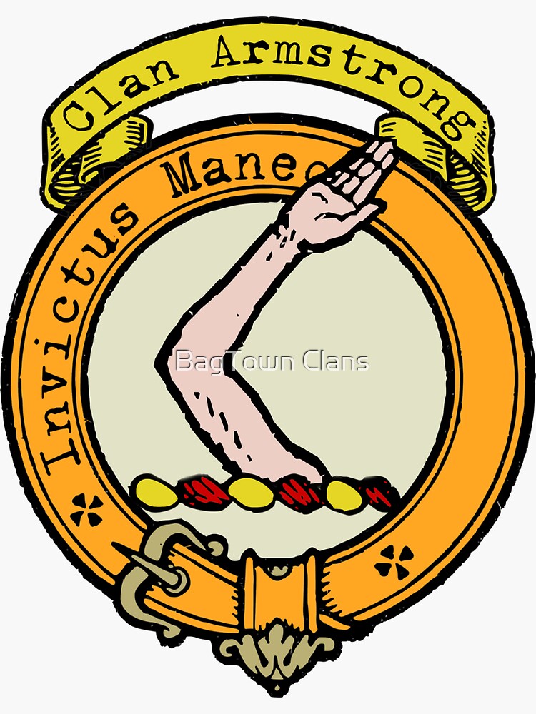 "Clan Armstrong Scottish Clan Surname crest" Sticker for Sale by ...
