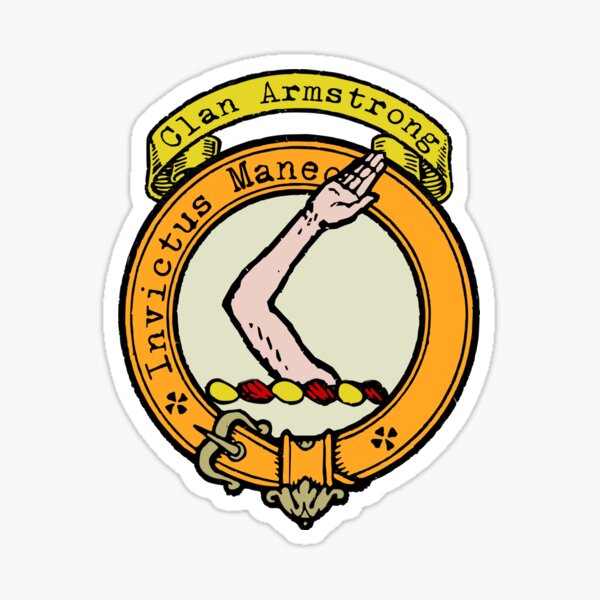 "Clan Armstrong Scottish Clan Surname crest" Sticker for Sale by ...