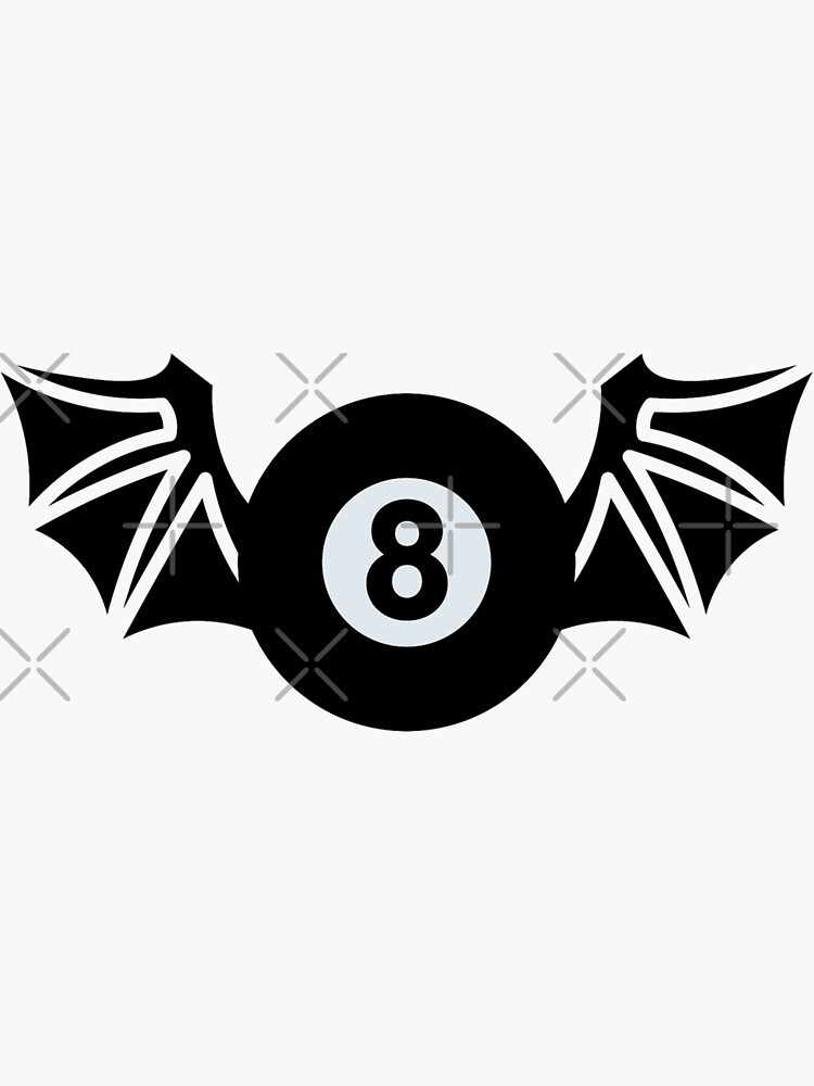 "8 Ball with Wings" Sticker for Sale by OneVibes | Redbubble