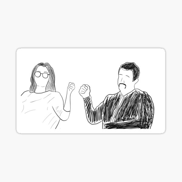 "Mythic Quest Ian and Poppy Sketch" Sticker for Sale by Jack2TheFuture4 ...