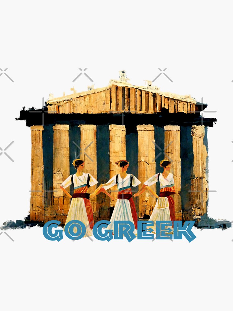 "Go Greek" Sticker for Sale by Art4u-Shop | Redbubble