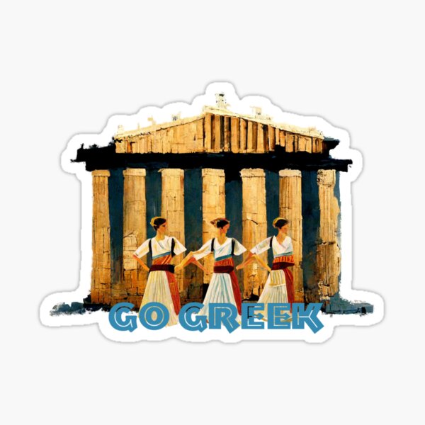 "Go Greek" Sticker for Sale by Art4u-Shop | Redbubble