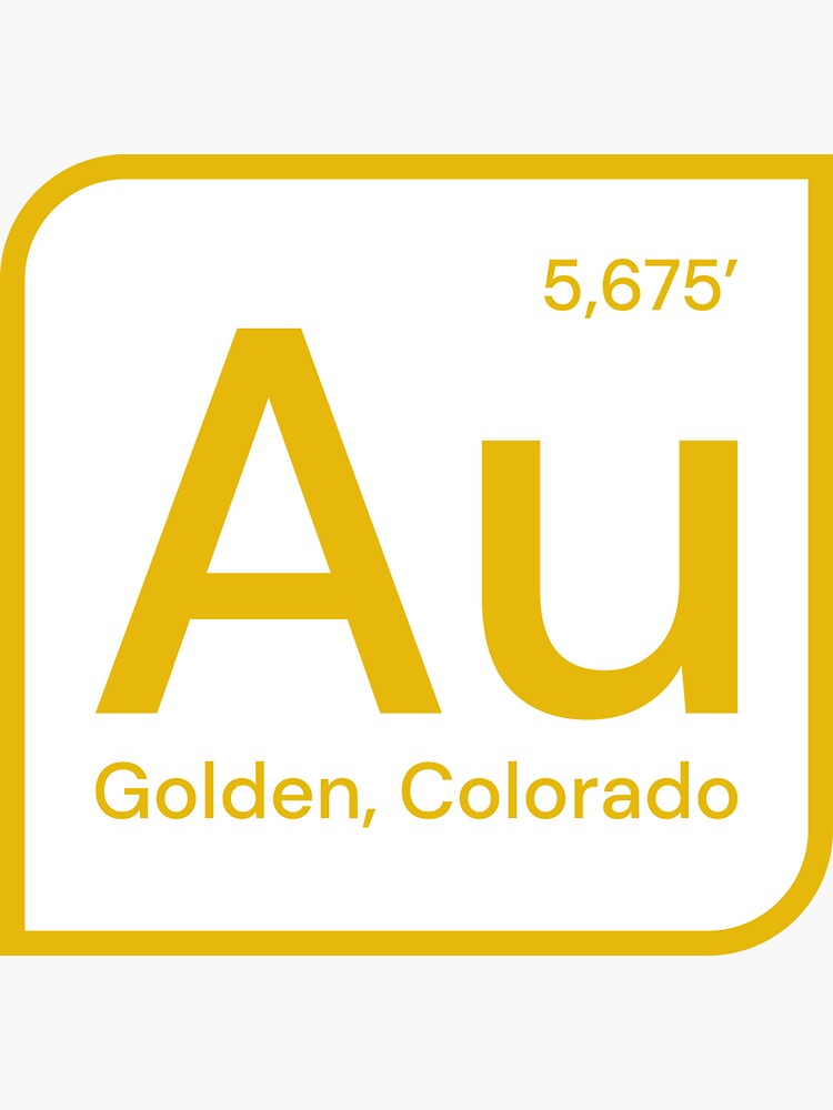 "Golden Colorado AU gold sticker " Sticker for Sale by parkah | Redbubble