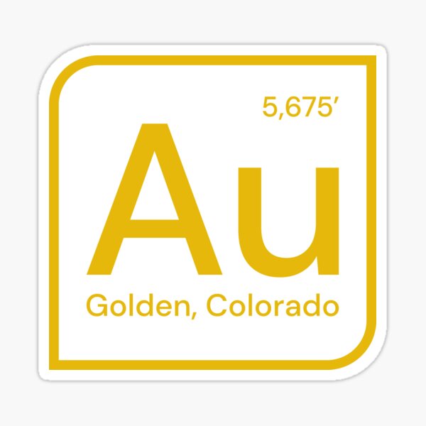 "Golden Colorado AU gold sticker " Sticker for Sale by parkah | Redbubble