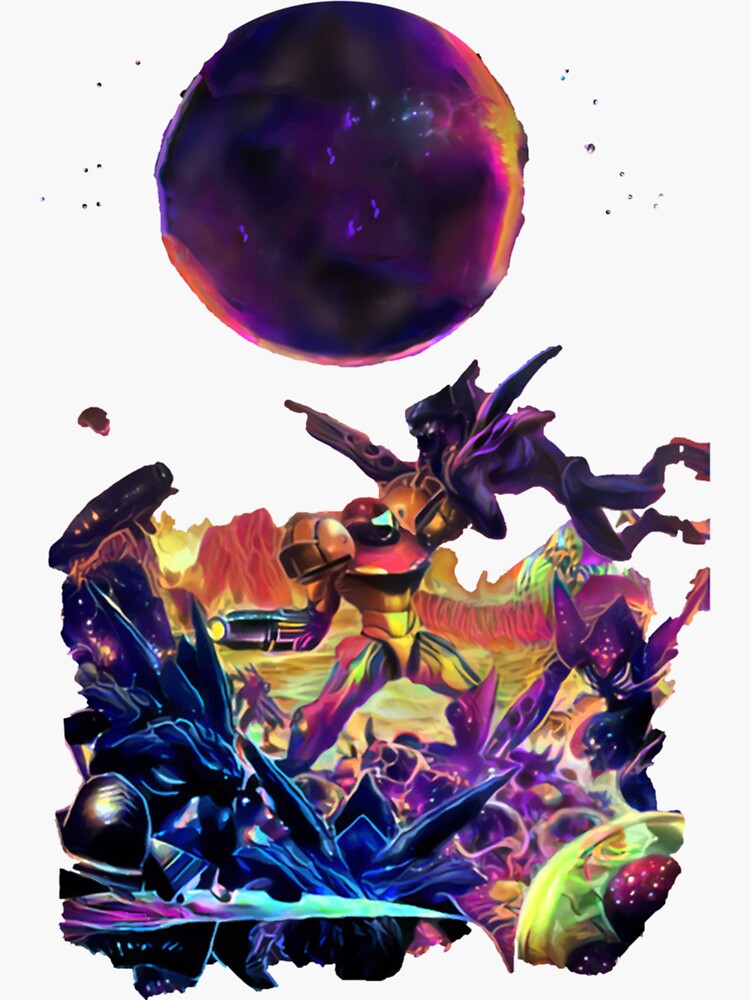"Metroid Planet " Sticker for Sale by BurningBeeArt | Redbubble