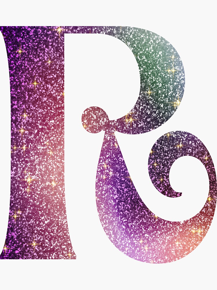 Pegatina «bonitos colores de galaxias brillantes del arte del alfabeto ...