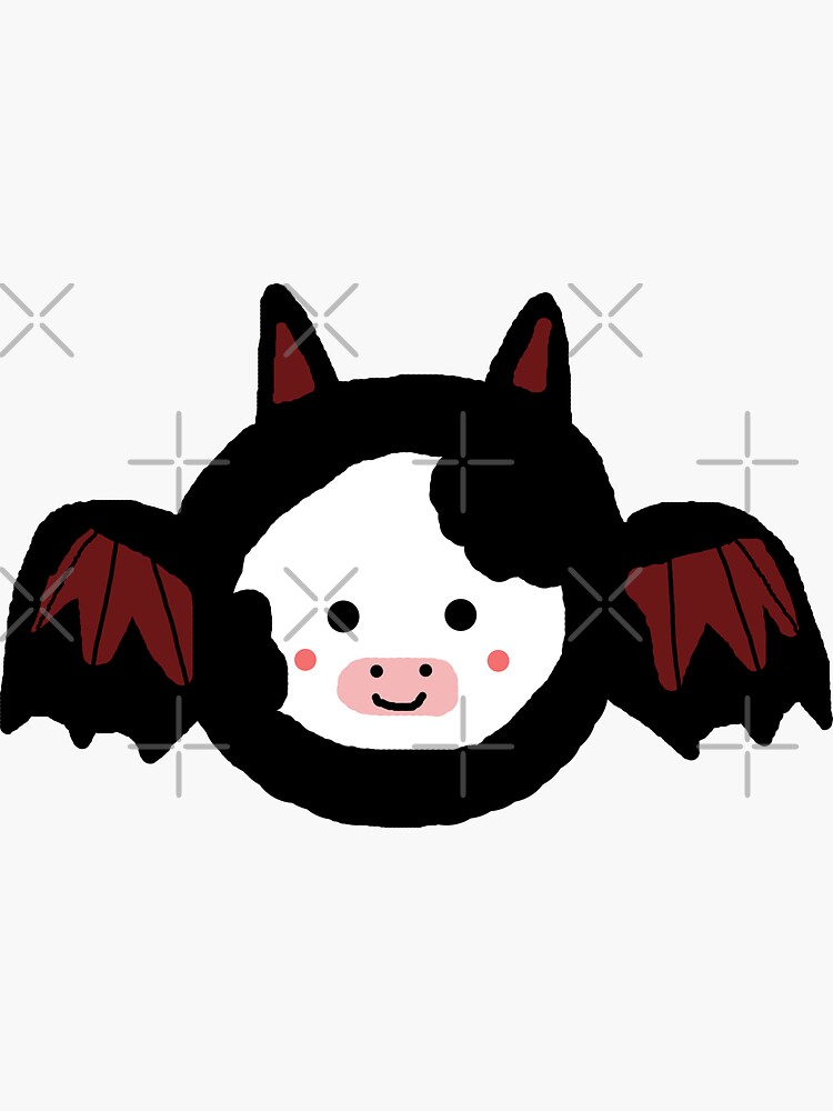 "BAT COW- Design" Sticker for Sale by tinasartstuff | Redbubble