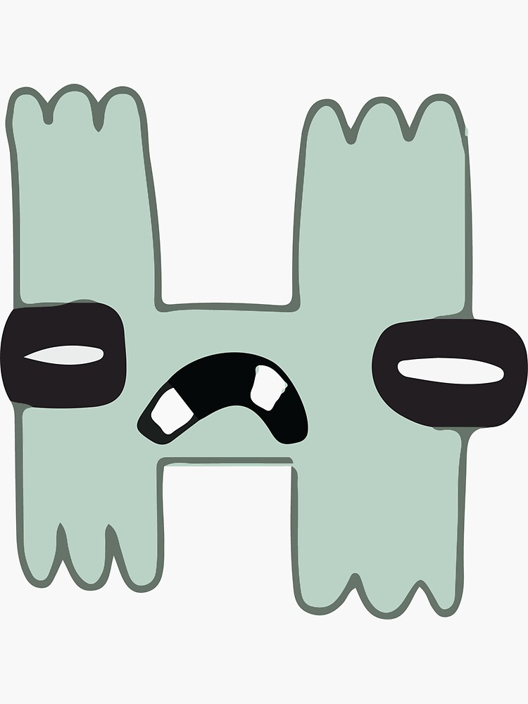 "Alphabet Lore letter h" Sticker for Sale by U-name | Redbubble