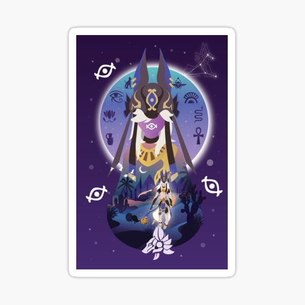 "Cyno Negative Space" Sticker for Sale by SwensonaDesigns | Redbubble