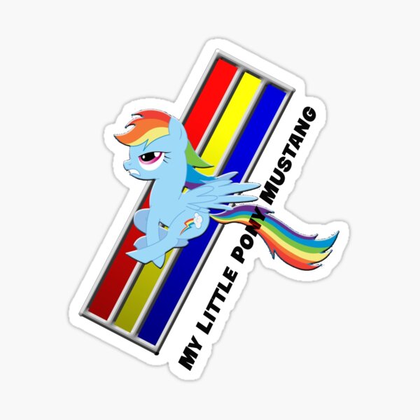 "My Little Pony Mustang" Sticker for Sale by DOT-A-LINE | Redbubble