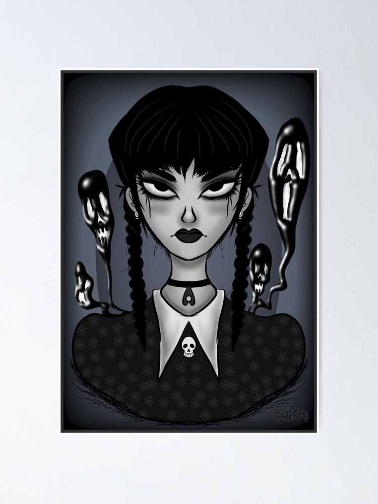 "WEDNESDAY ADDAMS" Poster for Sale by Hellgrim | Redbubble