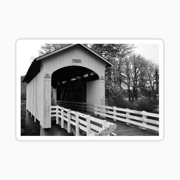 "Black And White Stewart Bridge" Sticker for Sale by KirtTisdale ...
