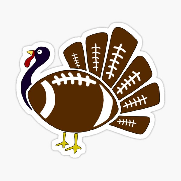 "American football themed Turkey Thanksgiving" Sticker for Sale by ...