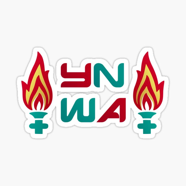 "YNWA Torch" Sticker for Sale by sandsgnn | Redbubble
