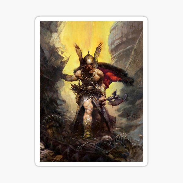 "Frank Frazetta - Untitled" Sticker for Sale by Lira-Studio7 | Redbubble