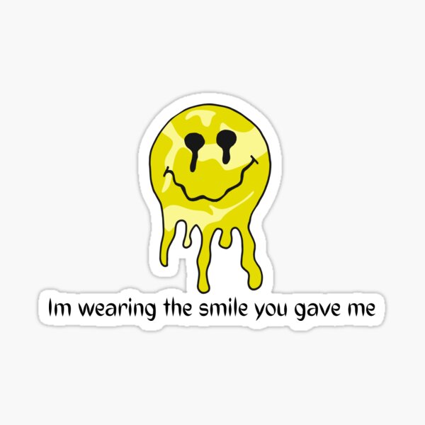 "Melting Smile Face" Sticker for Sale by WoodenT | Redbubble