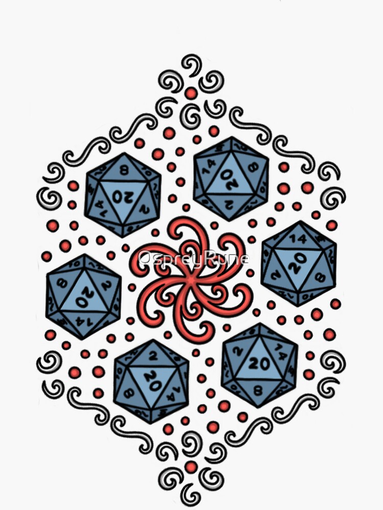 "Special Edition: Magic D20" Sticker for Sale by OspreyRune | Redbubble