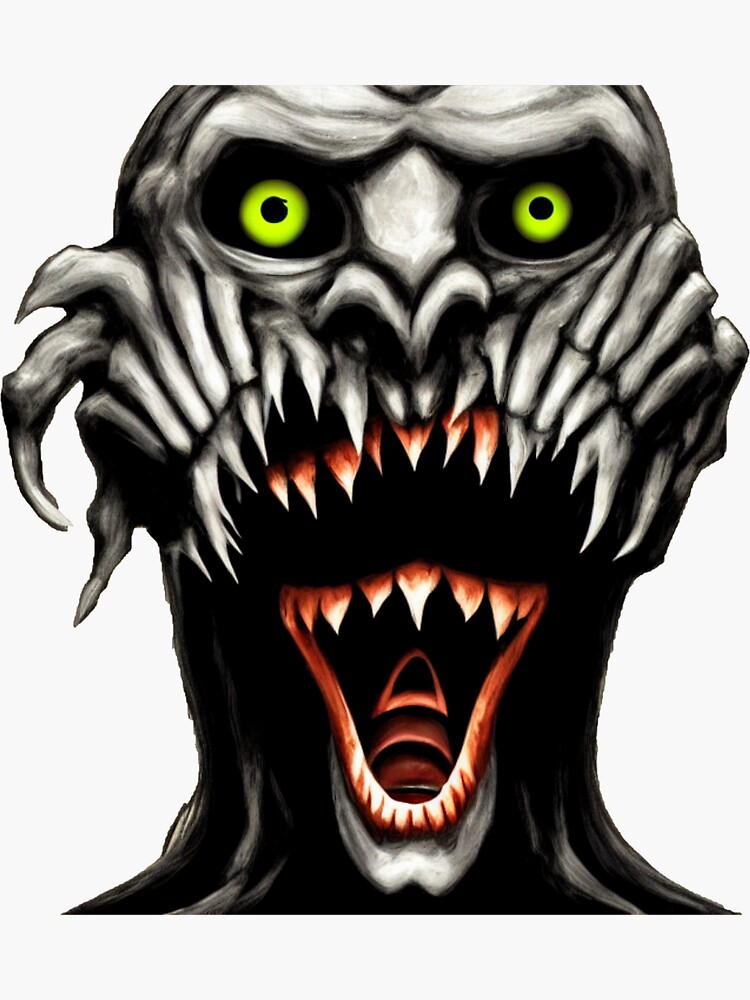 "Scary Monster multi-mouth creature" Sticker for Sale by ...