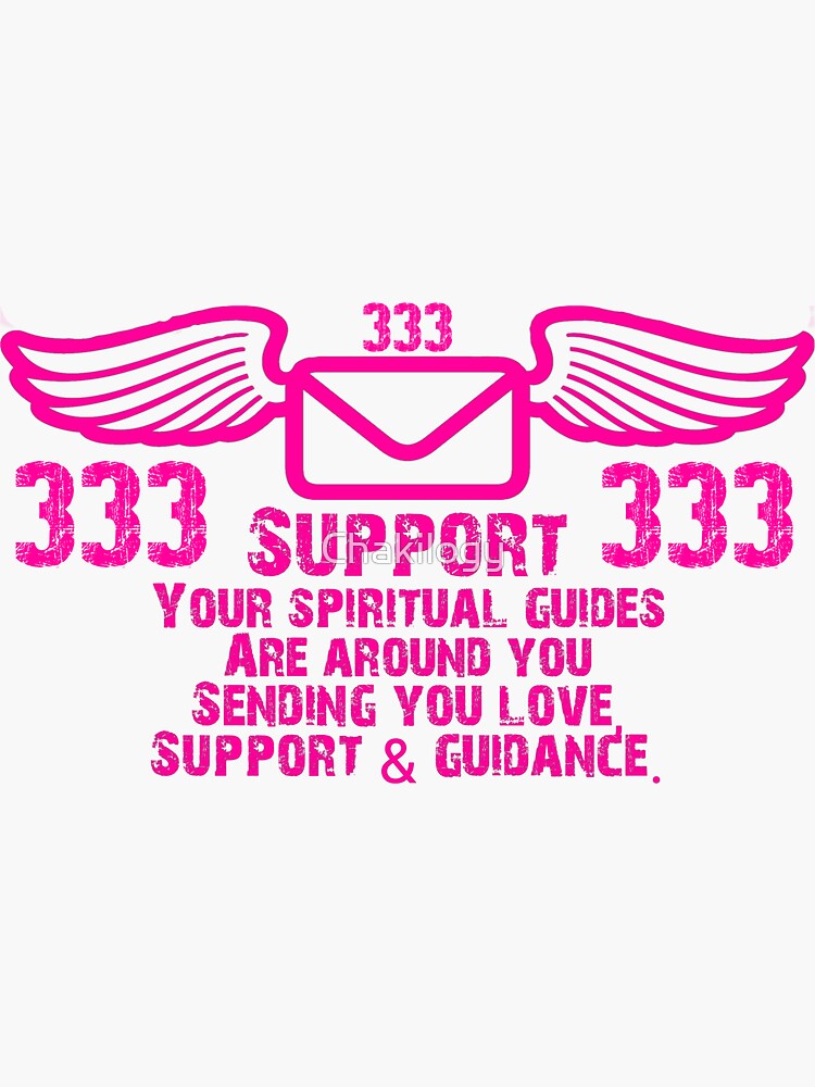 "333 Angel numbers 333,,,support, " Sticker for Sale by Chakilogy ...