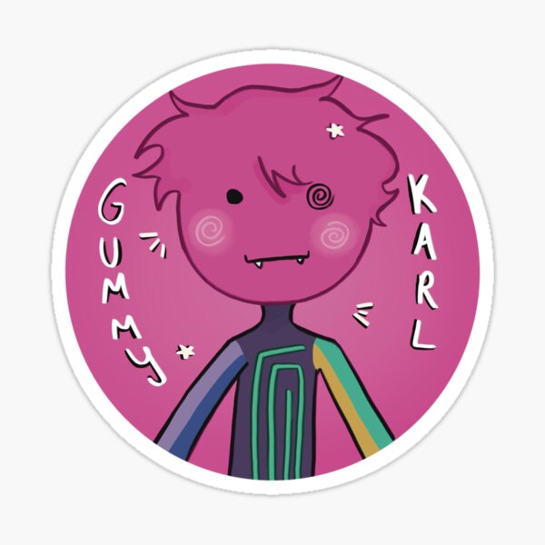"Gummy karl circle" Sticker for Sale by Honneberries | Redbubble