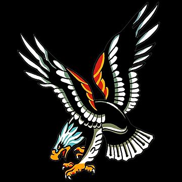 " Traditional Bald Eagle Tattoo" Sticker for Sale by Cesar Caligula ...