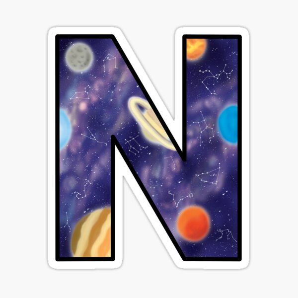 "Decorative Letter N - Astrology" Sticker for Sale by Kaiko127 | Redbubble