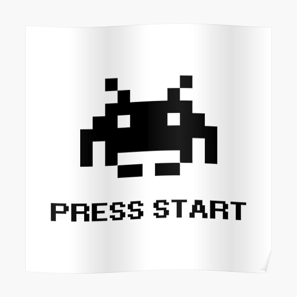 "Space Invaders 8-bit Video game." Poster for Sale by artbox22 | Redbubble