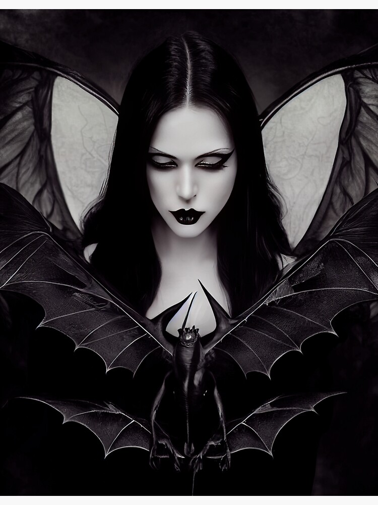 "Gothic Vampire Bat Woman" Sticker for Sale by dandersonart | Redbubble