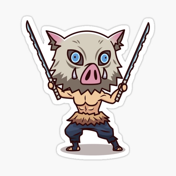 "Inosuke chibi [Demon slayer]" Sticker for Sale by Unknowj | Redbubble