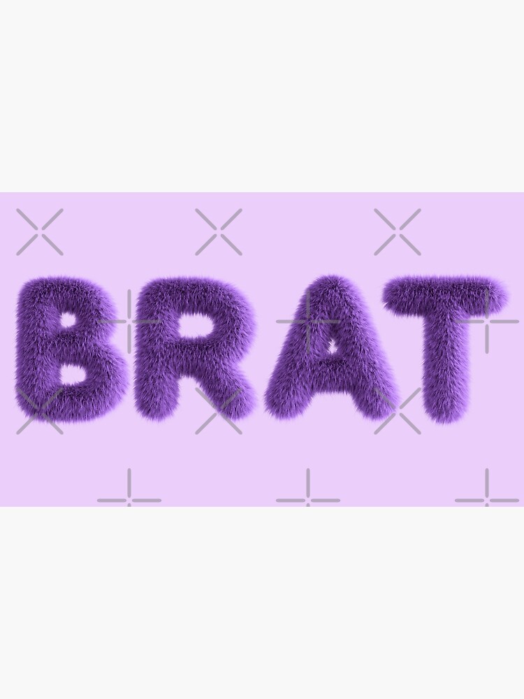 "Brat Cute Fuzzy Purple Letters" Poster for Sale by KinkShoppe | Redbubble