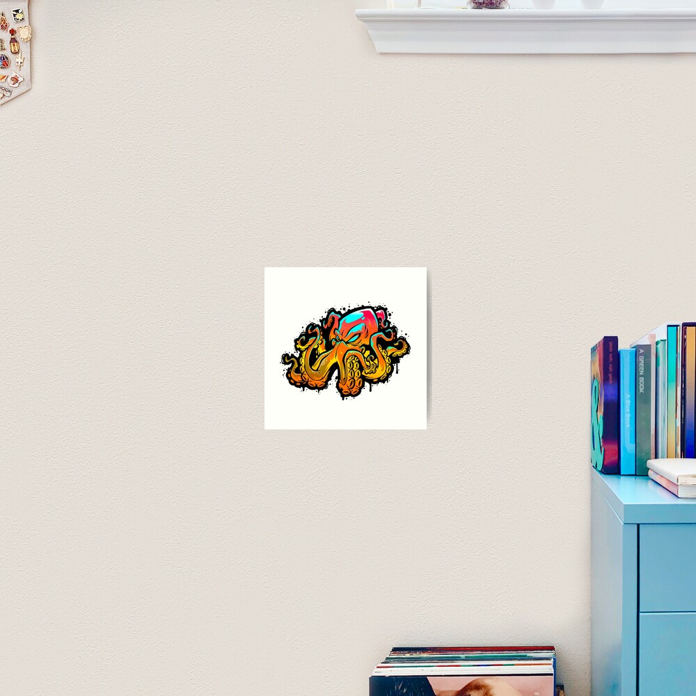 "Octopus graffiti " Art Board Print for Sale by Marissa DeCrais | Redbubble
