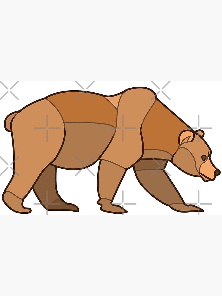 "Shapely Brown Bear" Poster for Sale by CloudWalkerDsgn | Redbubble