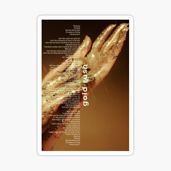 "Gold Rush Taylor Swift Evermore Album Glitter" Sticker for Sale by ...