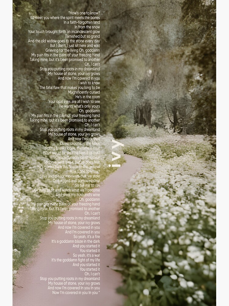 "Ivy Taylor Swift Evermore Album" Sticker for Sale by JosefvSeifert ...