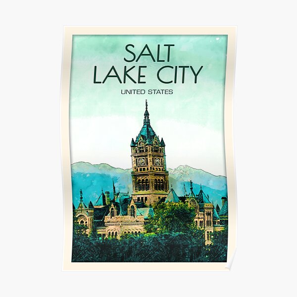 "Salt Lake City Travel Art" Poster for Sale by nifroart2022 | Redbubble